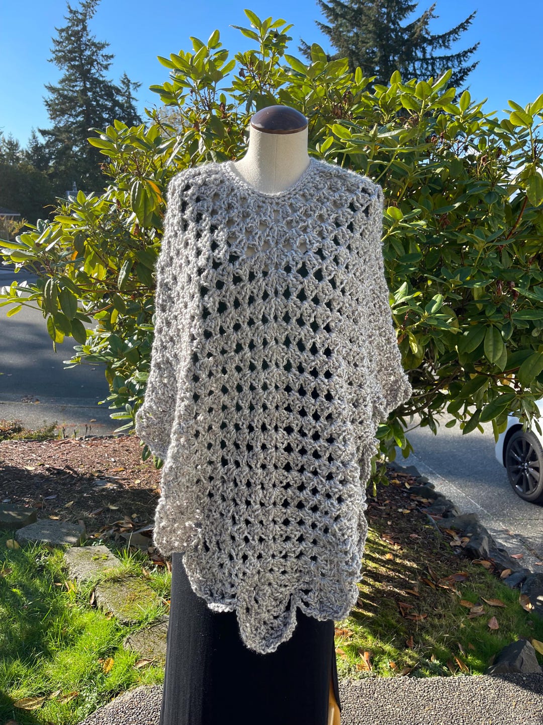 Coming Home Poncho, Scallop-edge Poncho, Martha Stewart Inspired Poncho ...