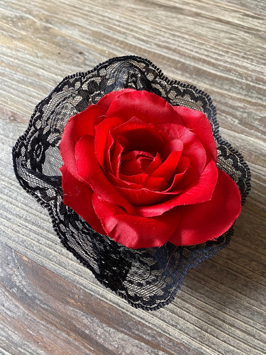 Black and Red Rose Hair Clip for Dance Ballroom Ballet - Etsy