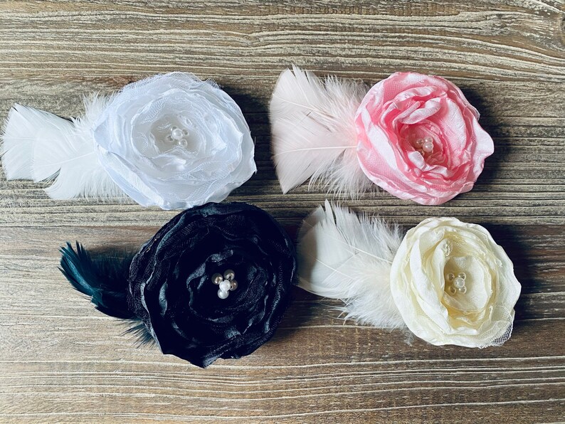 White Satin Rose Hair Piece for Dance Wedding or Special Event - Etsy