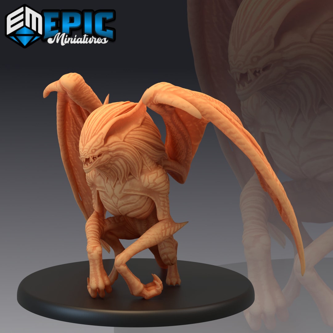 Terror Bat Epic Miniatures 3d Printed Character - Etsy