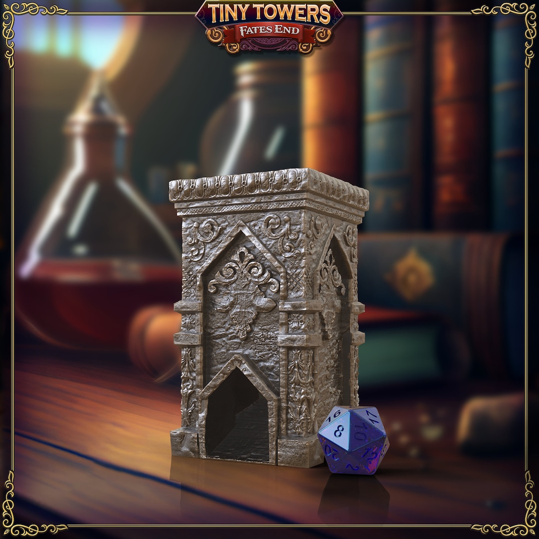 Monolith Tiny Towers 3d Printed Dice Tower by Fates End - Etsy
