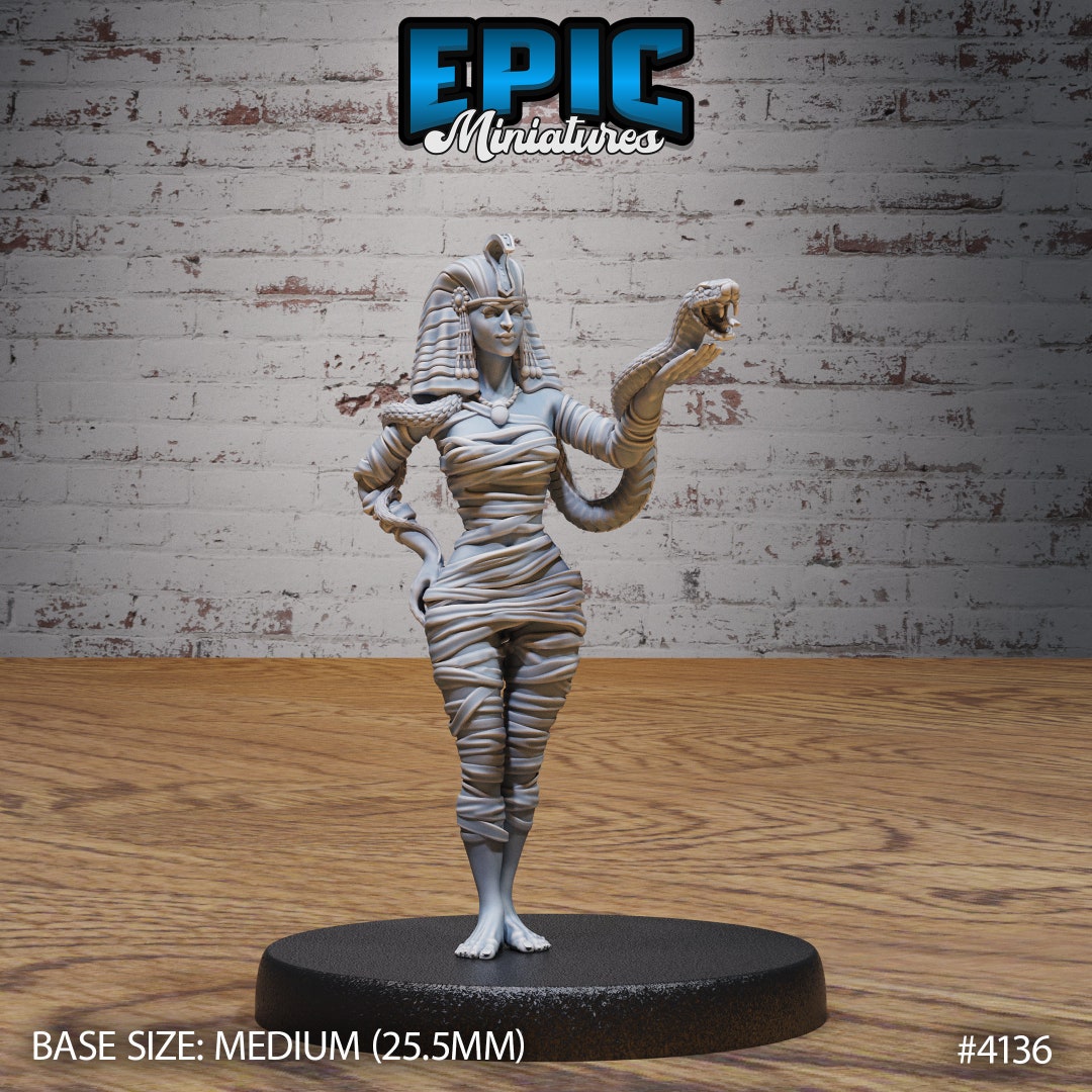 Mummy Cleopatra and Guardians Epic Miniatures 3d Printed Character - Etsy
