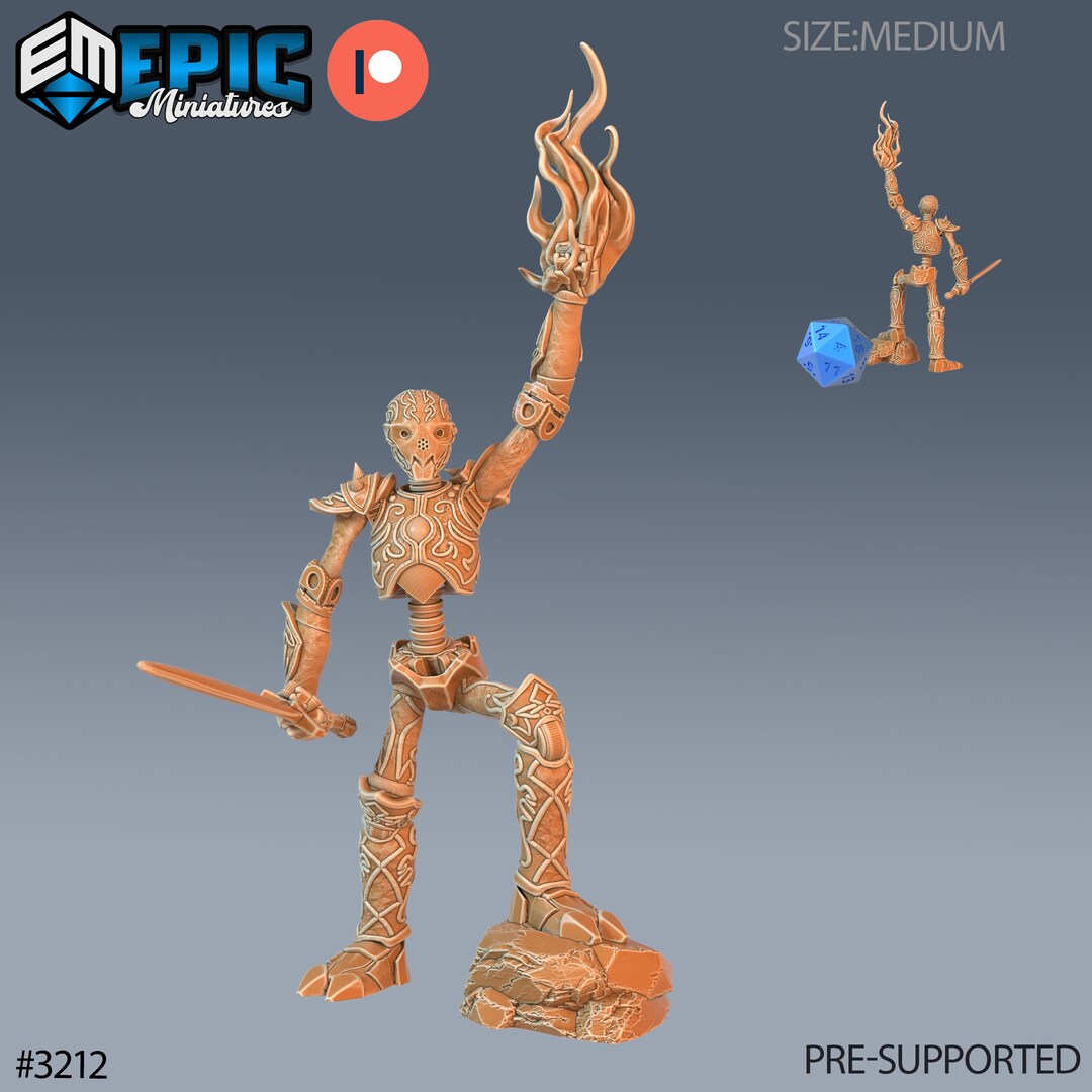 Runic Construct Rover Robot Blacksmith Automaton Miniatures 3d Printed ...