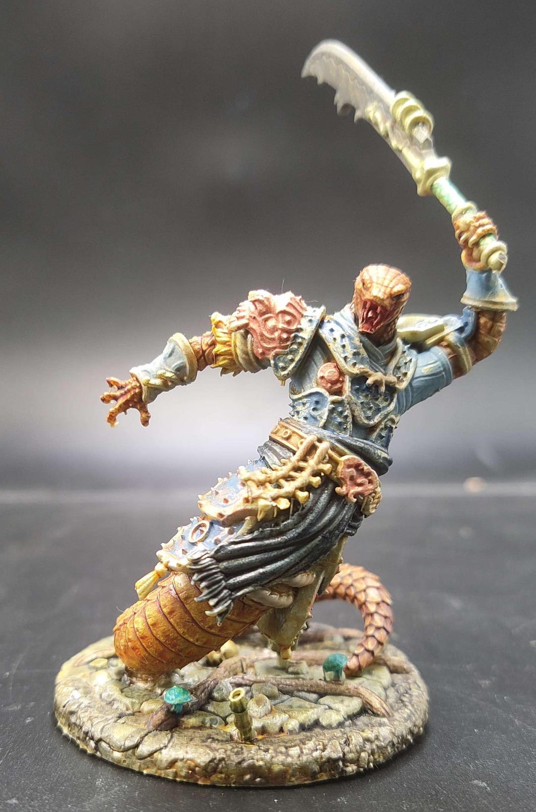 Naga Snakefolk Fighter Champion 3d Printed Painted Miniature - Etsy