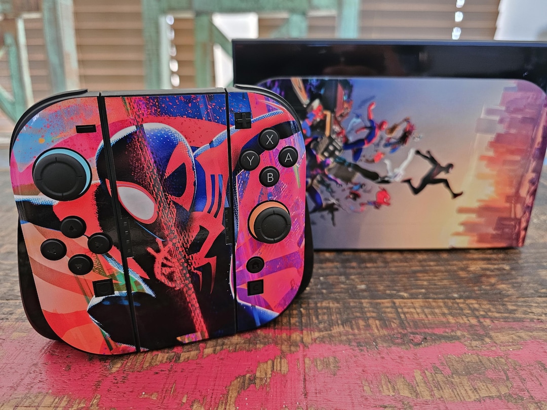 Skin Vinyl Decal "spider Verse" for Nintendo Switch 1 Switch 2 Console ...
