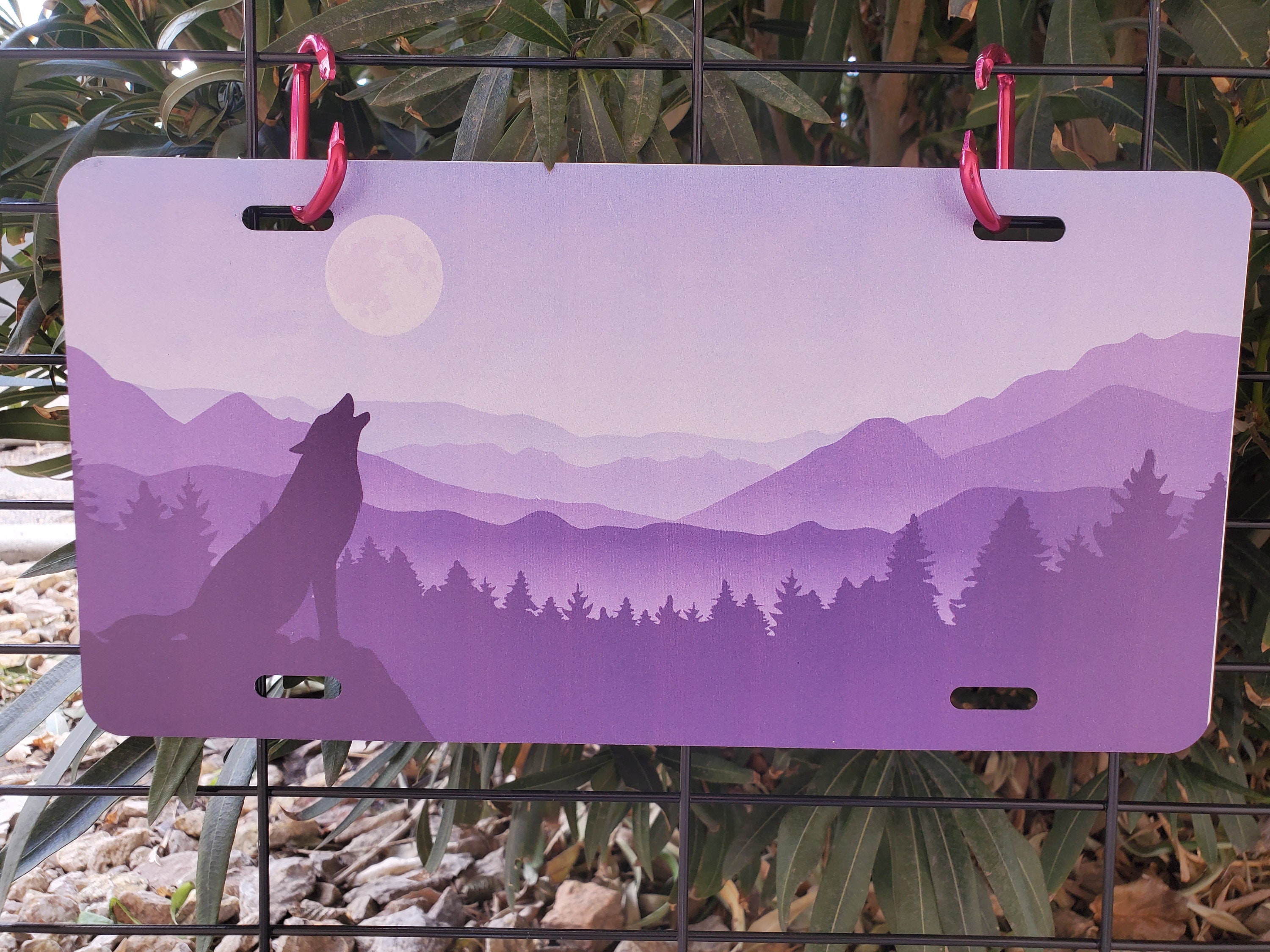 Wolf Howling in the Mountains License Plate - Etsy