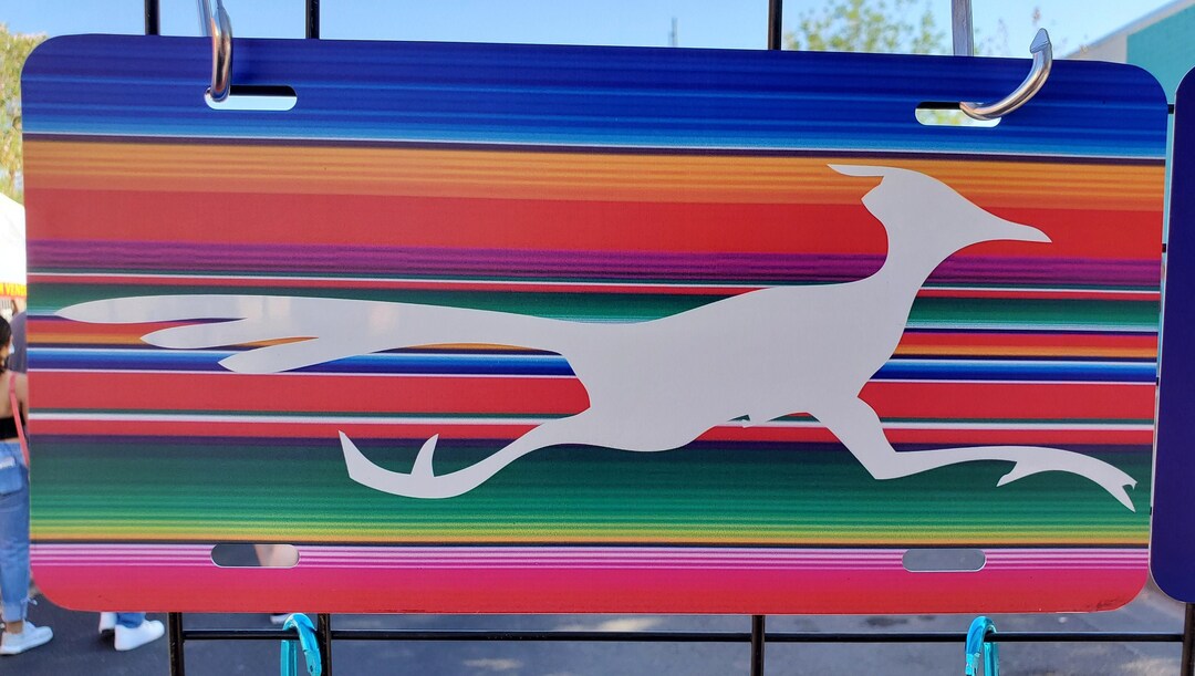 Roadrunner Serape License Plate - Etsy