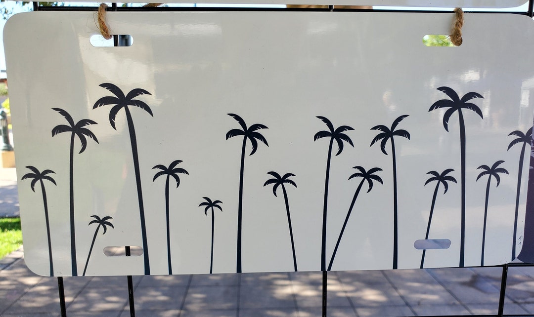 Palm Tree License Plate - Etsy
