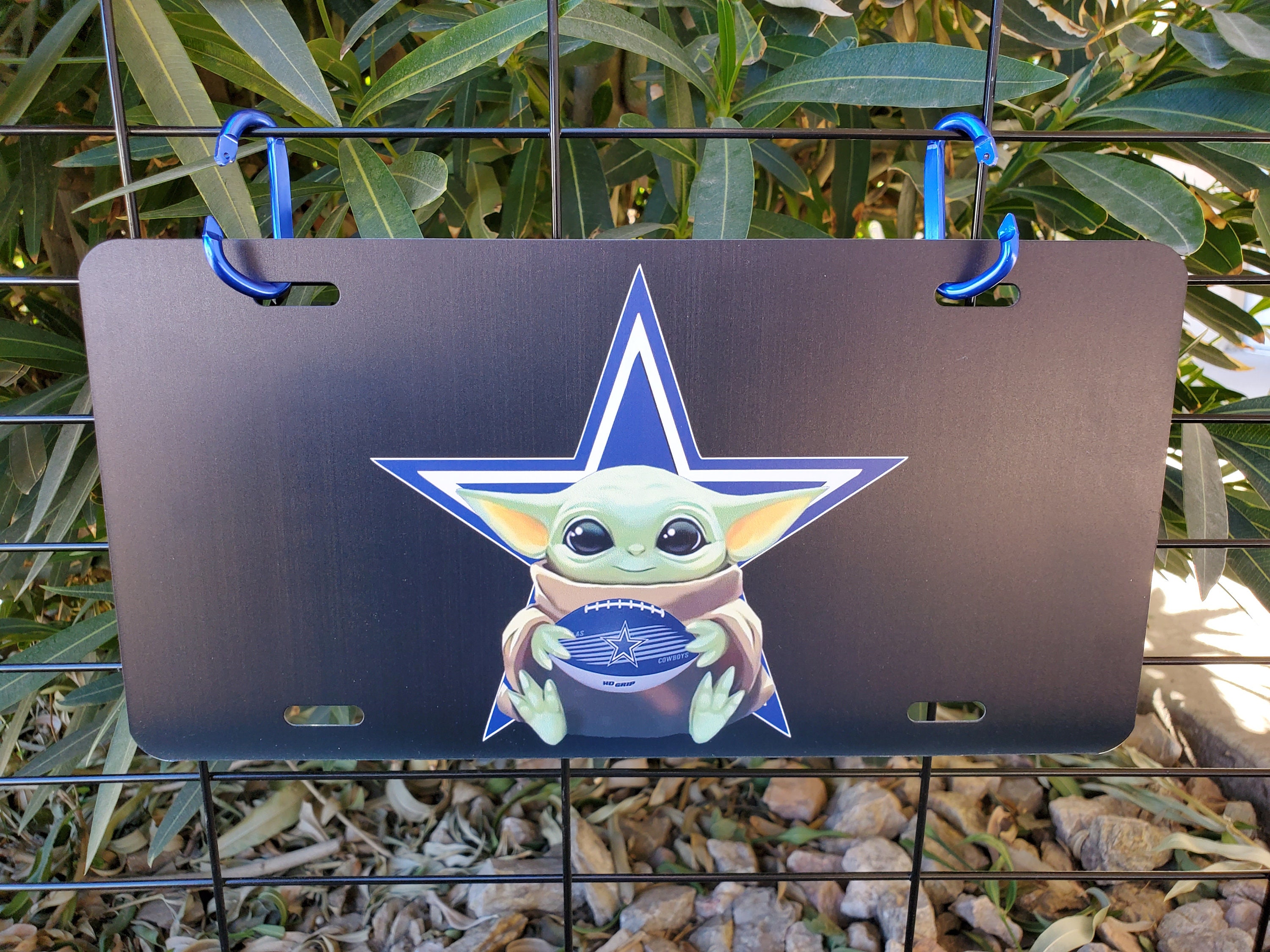 Football Yoda Printed License Plate Cowboys - Etsy