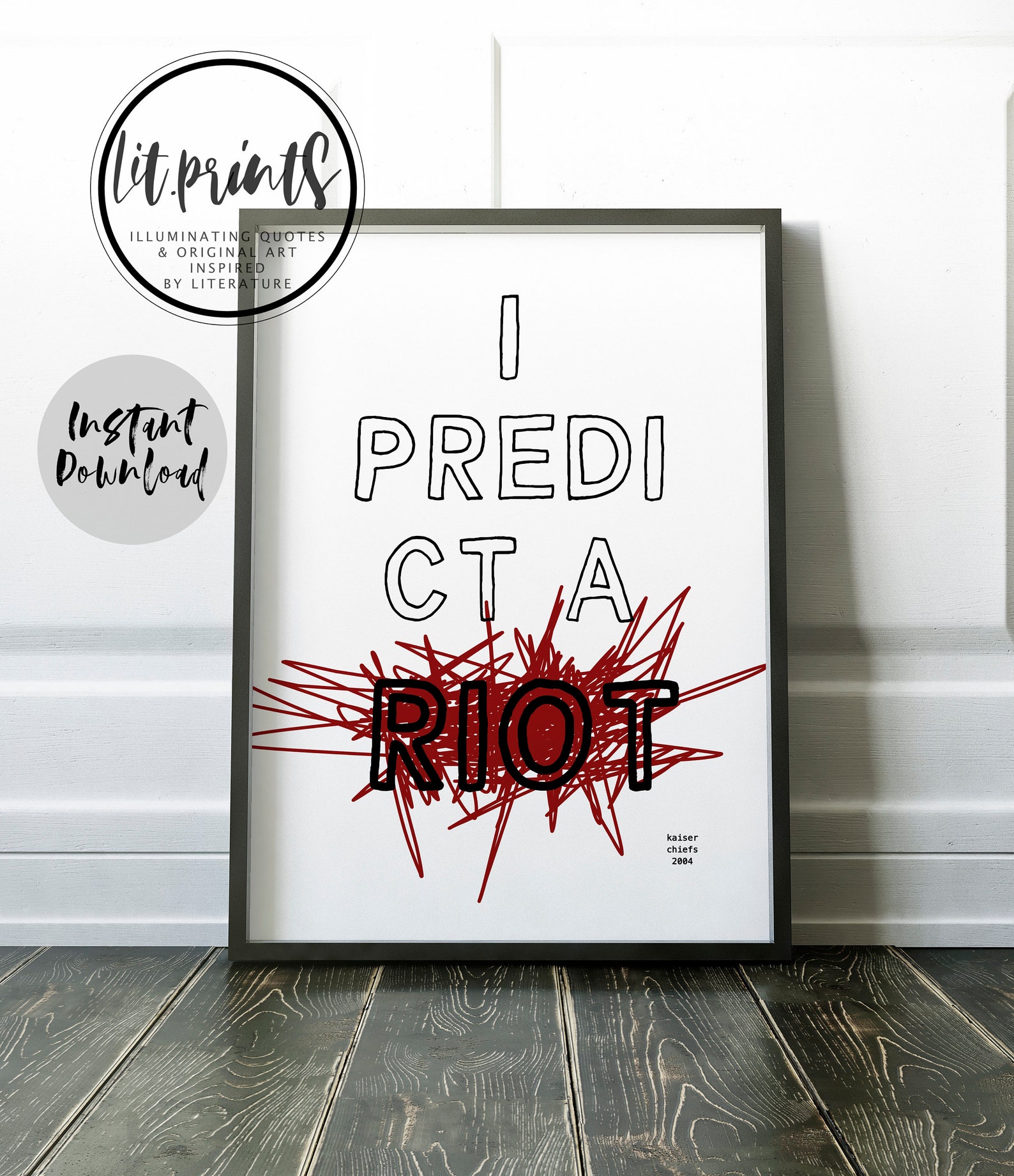 I Predict A Riot. Music, Lyrics, Quote, Home Decor, Wall Art, Art ...