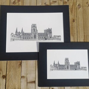 Durham Cathedral - Hand Drawn Print Ink Art - Etsy