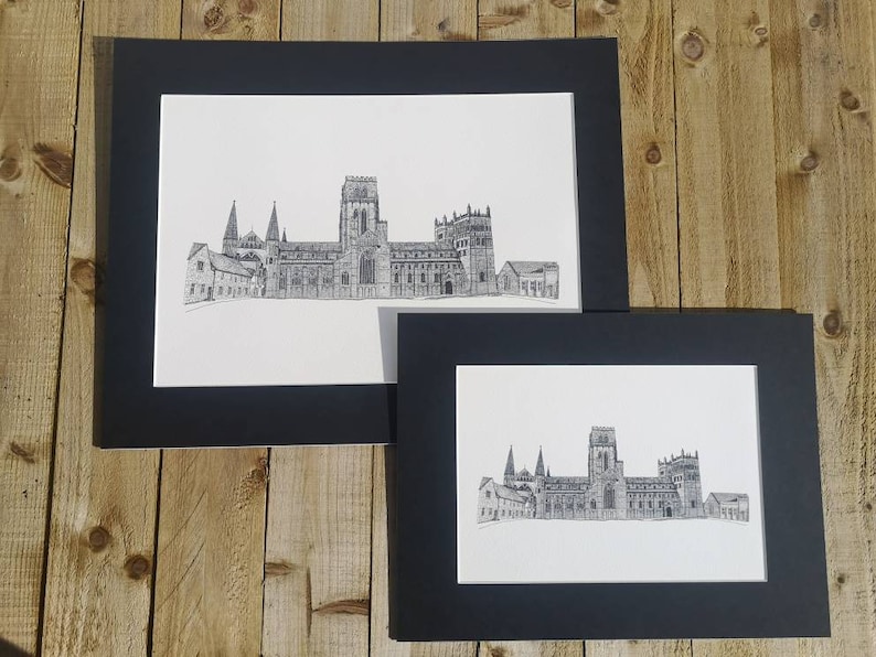 Durham Cathedral - Hand Drawn Print Ink Art - Etsy