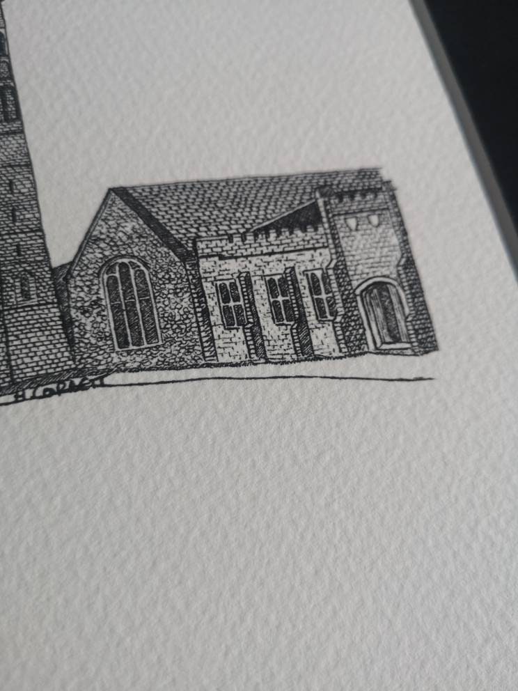 Durham Cathedral - Hand Drawn Print Ink Art - Etsy