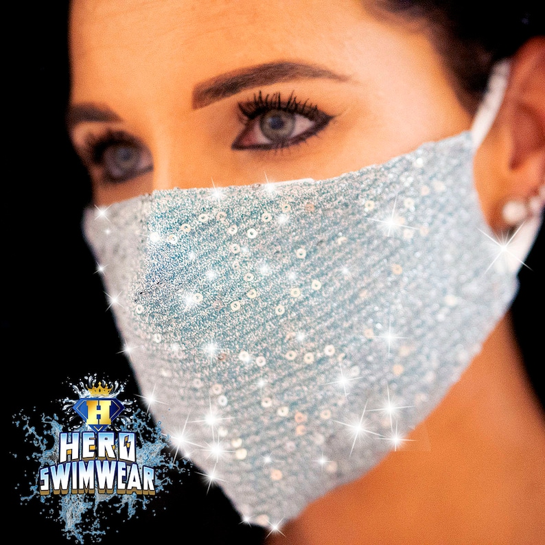 Sexy Face Mask Women Sequin Face Mask Glitter Face Mask Etsy