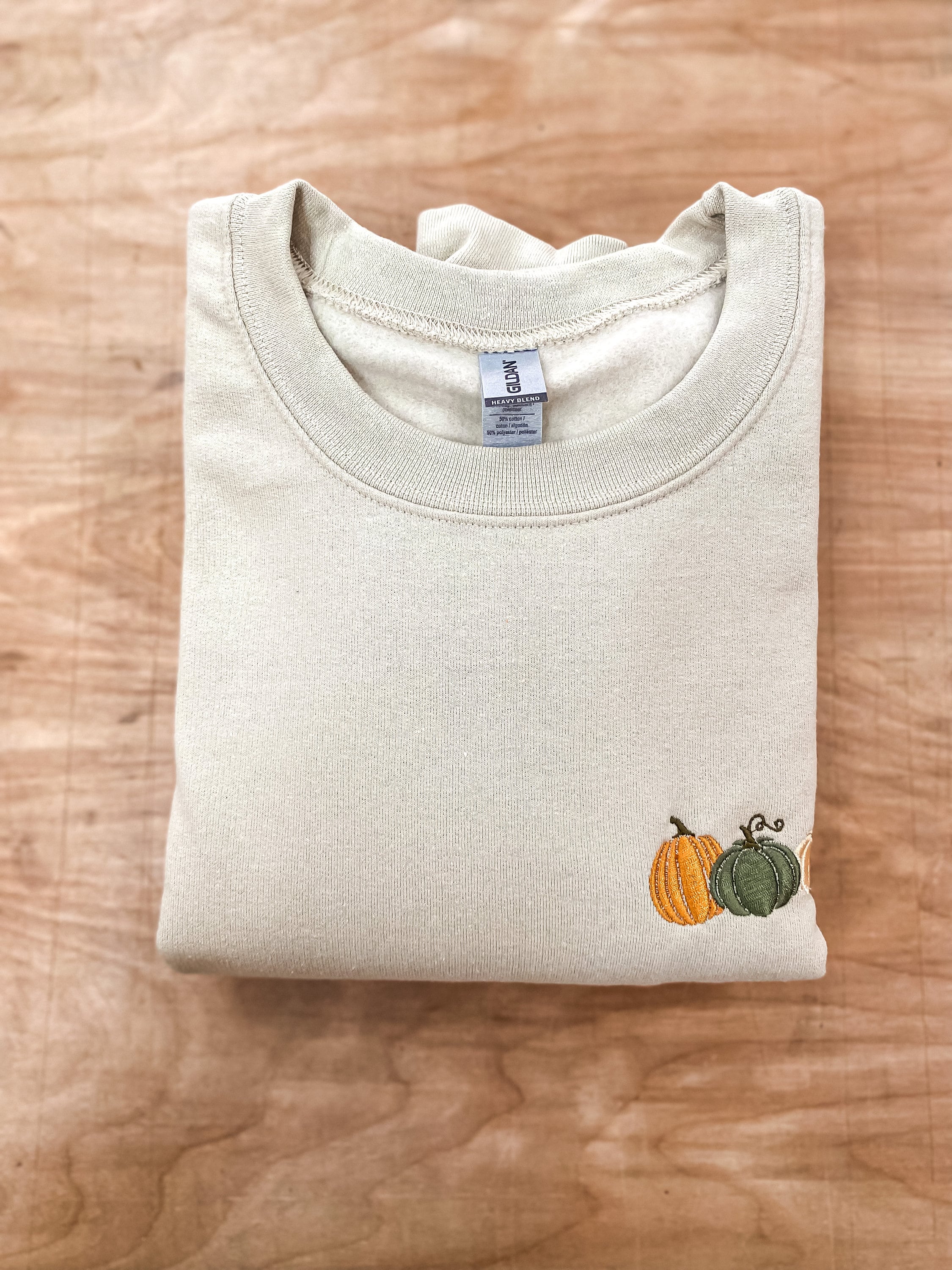 Pumpkins Embroidered Crewneck, Pumpkin Sweatshirt, Fall Sweatshirt ...