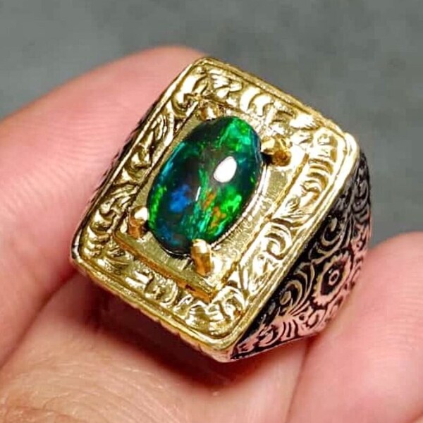 Opal Mens Ring - Etsy