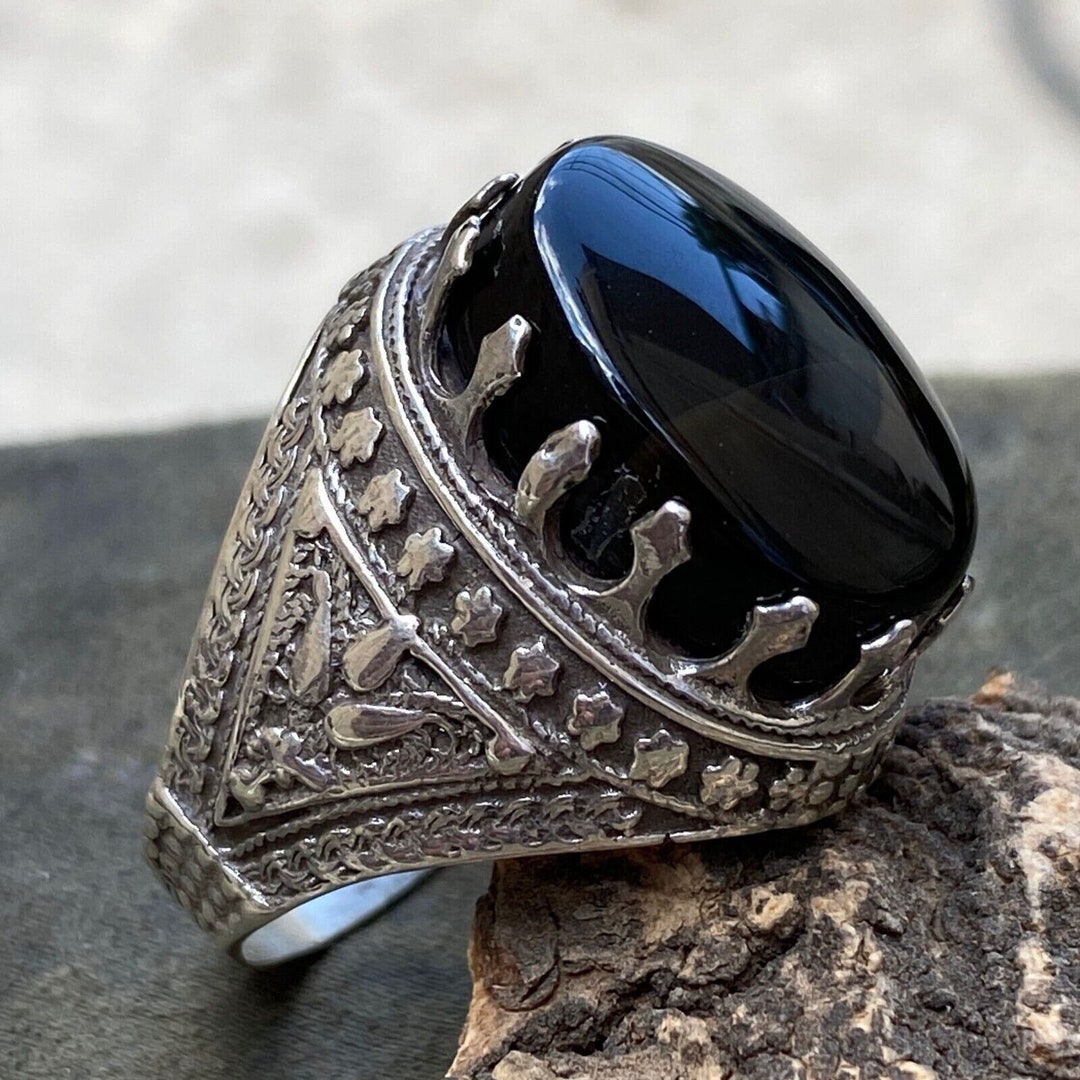 Unique Design Yemeni Aqeeq Ringfor Men, Natural Agate Ring Carnelian ...