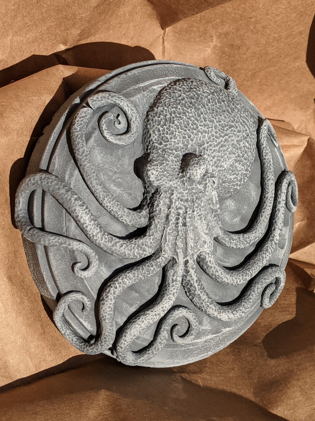 Stone Octopus Plaque | Gifts for Witches, Wizards, Druids, and Fae - Etsy