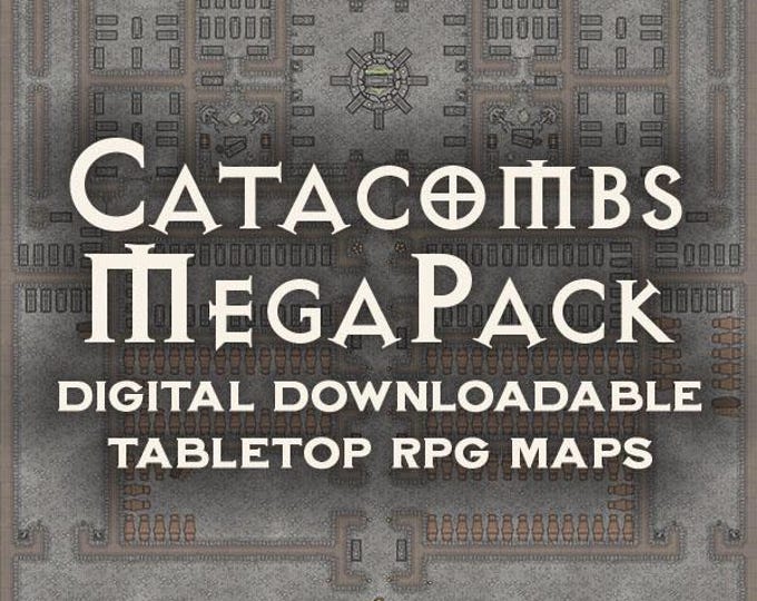 DIGITAL CATACOMBS MEGAPACK Grid Maps for Tabletop Rpgs - Etsy