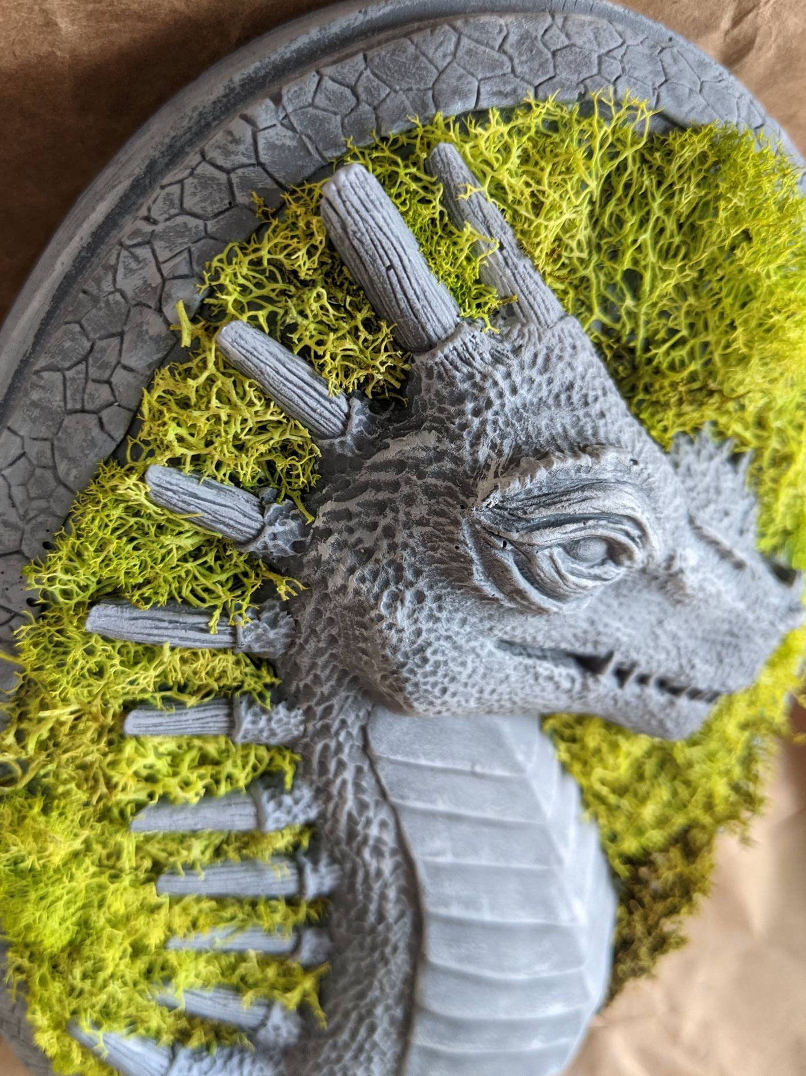 Mossy Stone Dragon Portrait | Gifts for Witches, Wizards, Druids, and ...