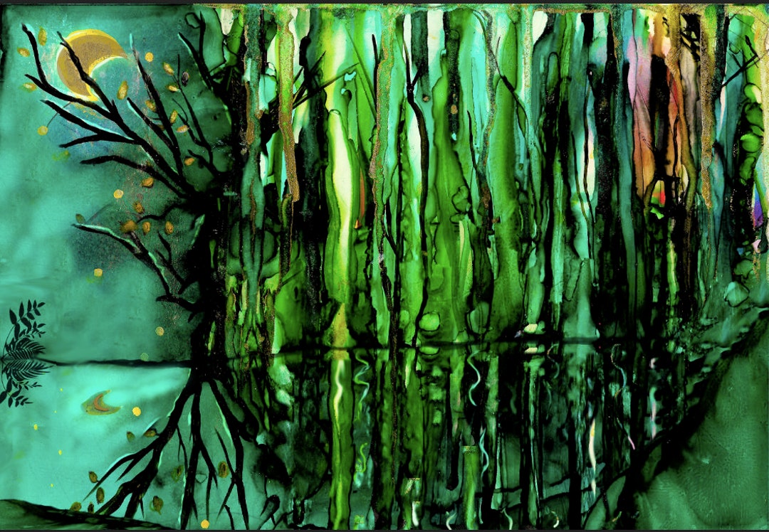 Alcohol Ink Art, Abstract Art, Wall Art,intuitive Art, Wall Decor ...