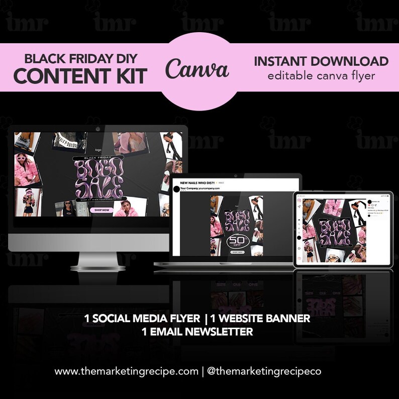 Black Friday Flyer, Beauty Flyer, BOGO Flyer, Y2K Flyer, Hair Flyer ...