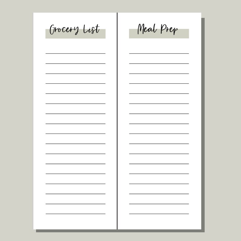 Weekly Meal Plan Template, Horizontal and Vertical Option, Editable ...