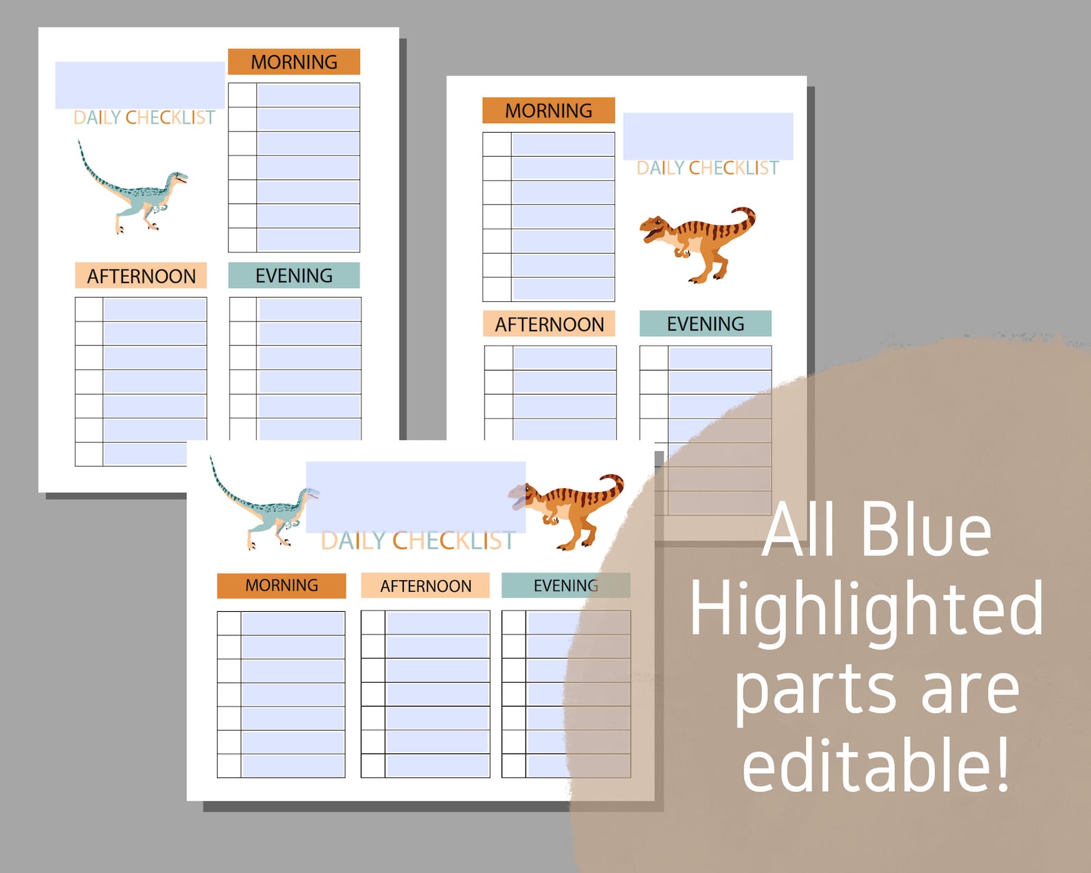 Dinosaur Kids Daily Checklist Before and After School - Etsy