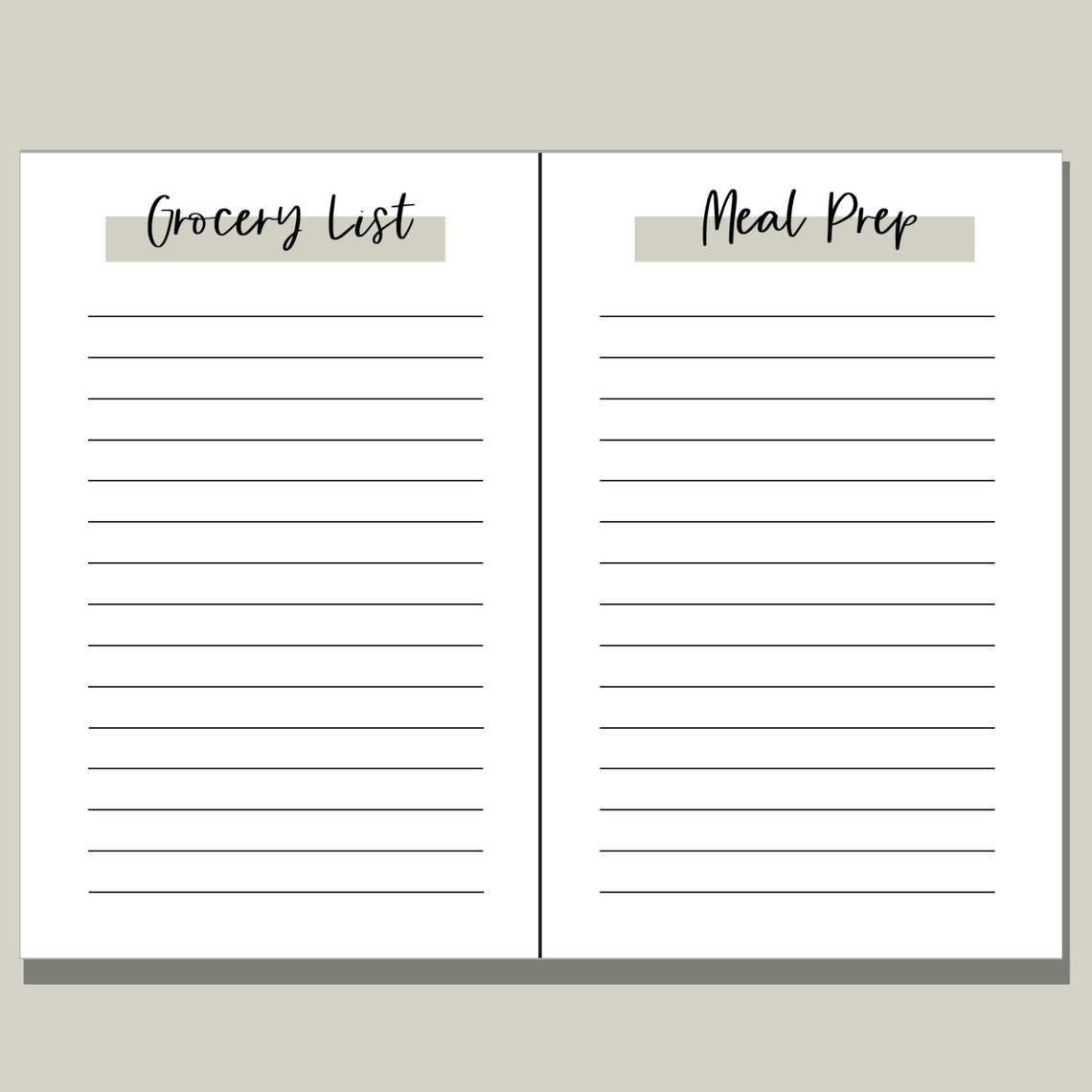 Weekly Meal Plan Template, Horizontal and Vertical Option, Editable ...