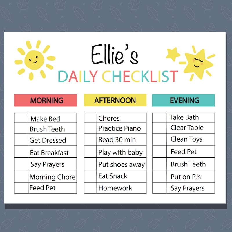 Daily Checklist - Etsy