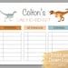Dinosaur Kids Daily Checklist, Before and After School Checklist ...
