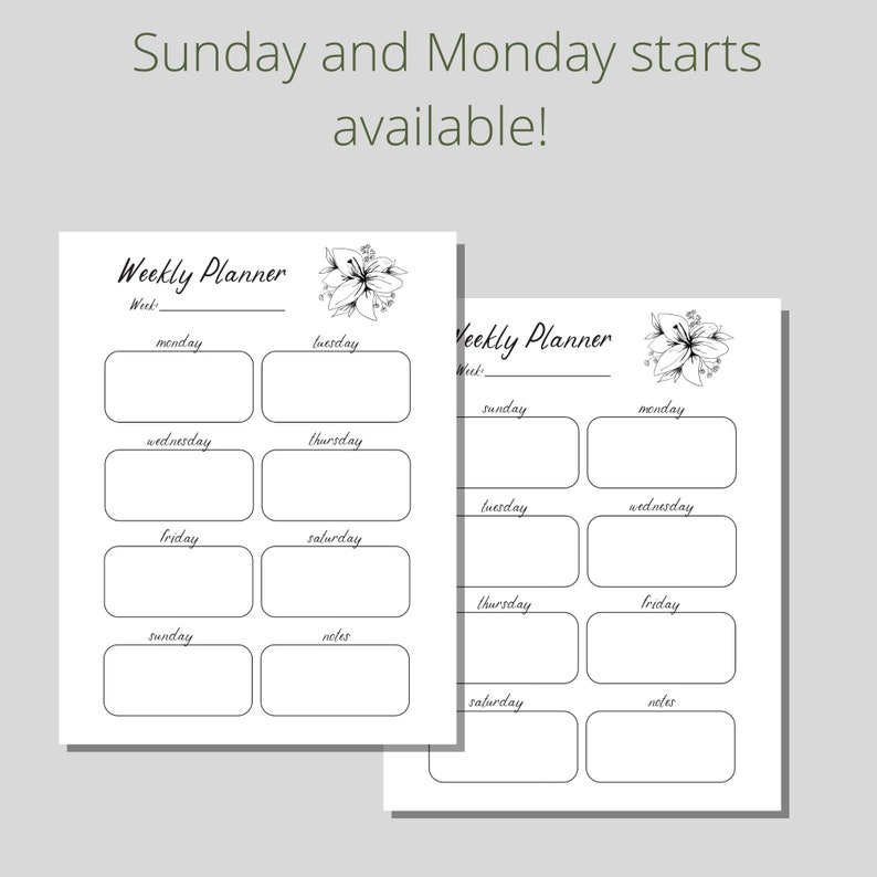 Weekly Planner, Editable Printable PDF, Weekly Schedule, Weekly Plan ...