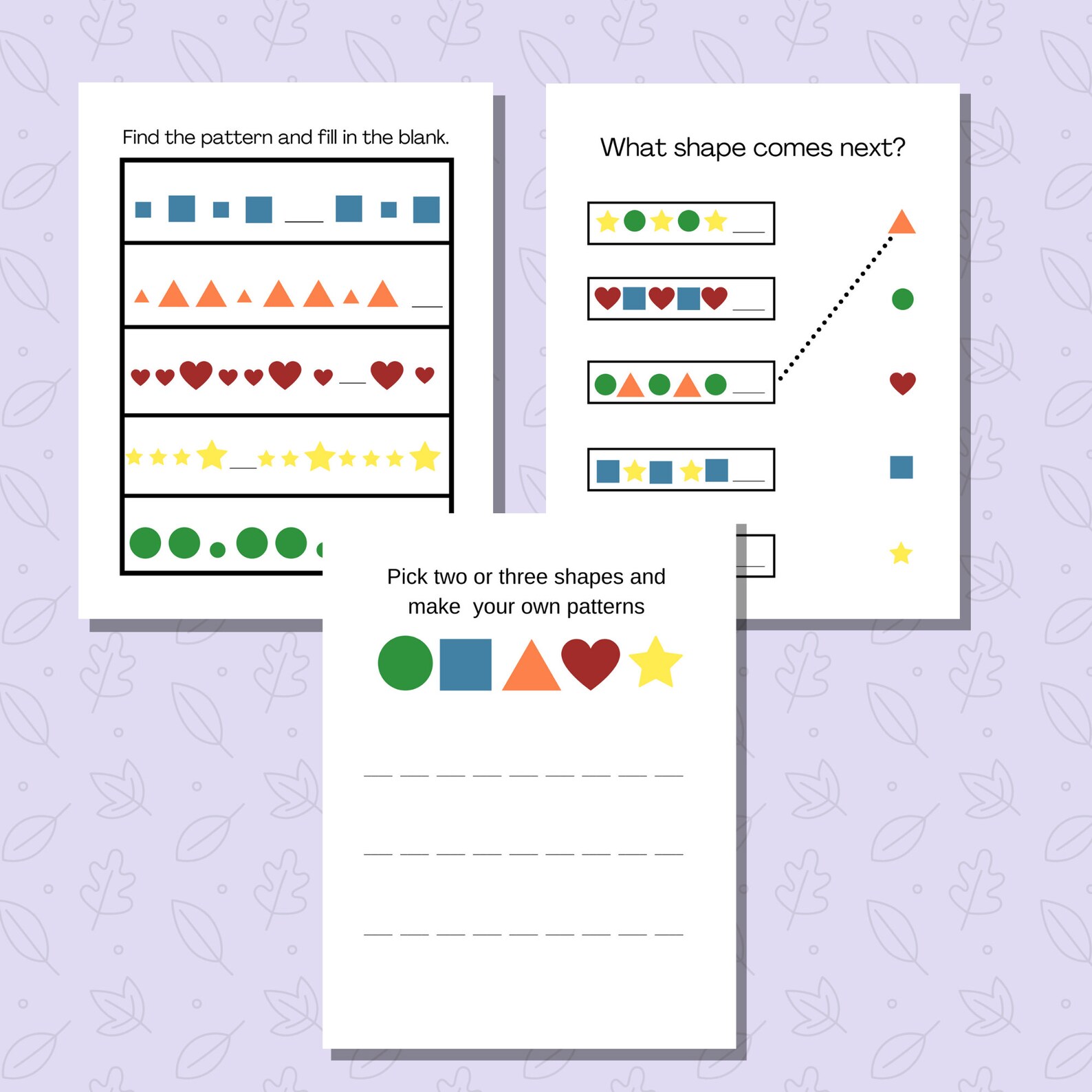 Kindergarten Math Worksheets - Etsy