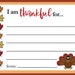 Thanksgiving Card Printable, Grateful For, Thankful For, Writing Prompt ...