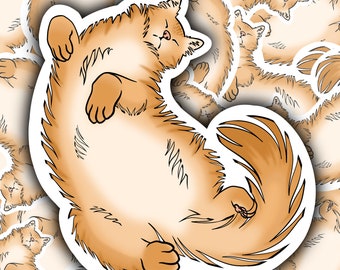 Long Cat Sticker - Etsy
