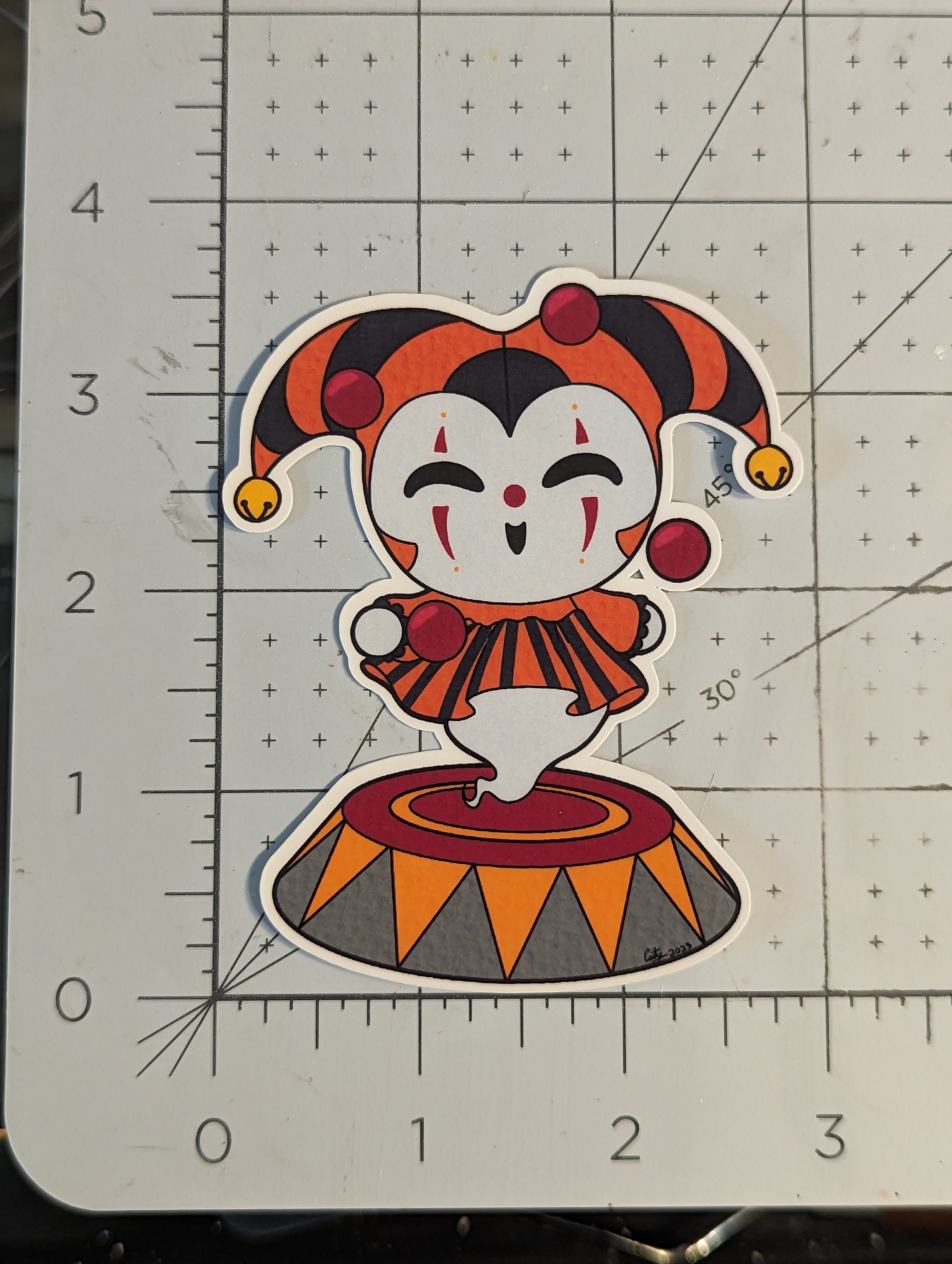 Halloween Cutie Sticker Jester Ghost - Etsy