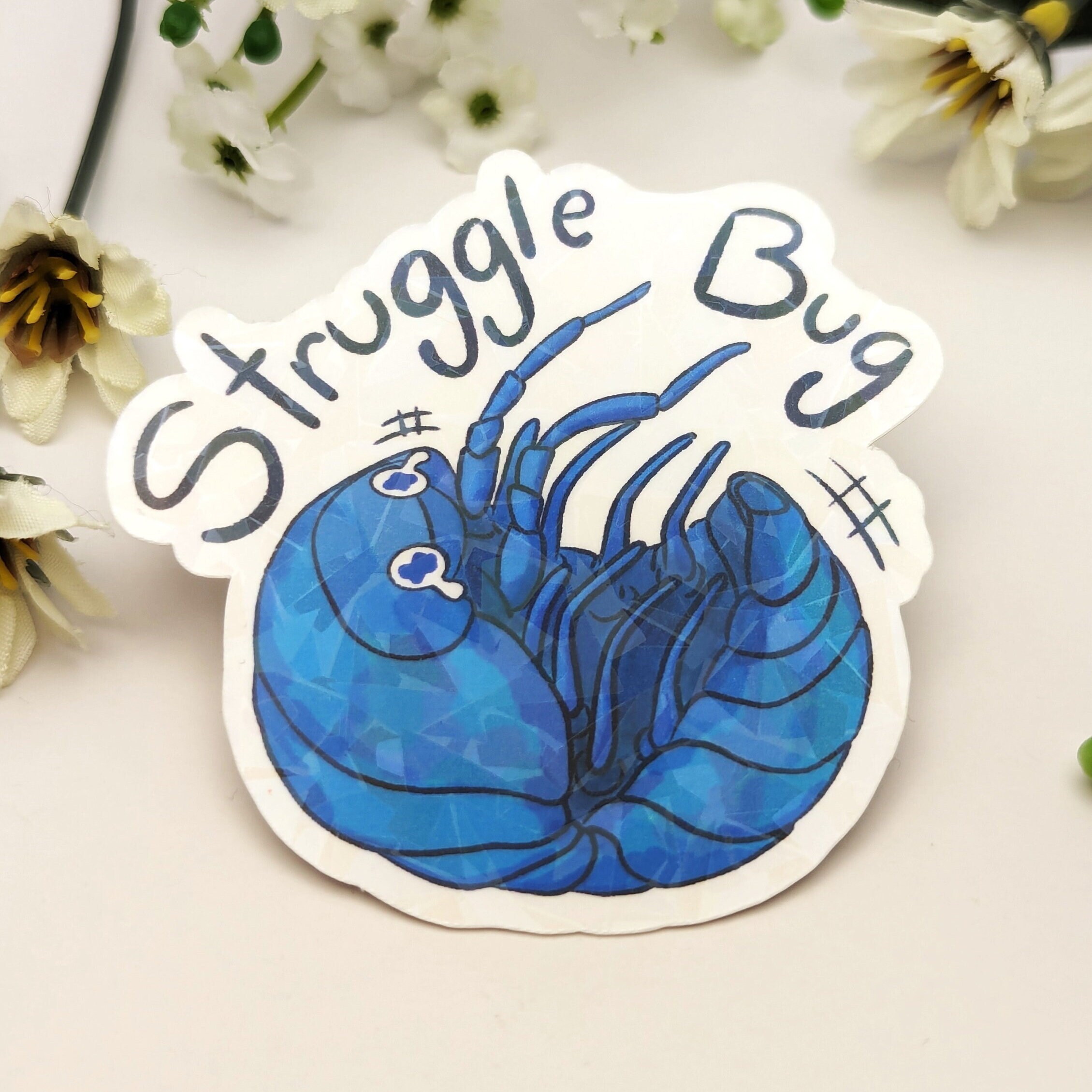 Struggle Bug Sticker Roly Poly Potato Bug Holographic - Etsy