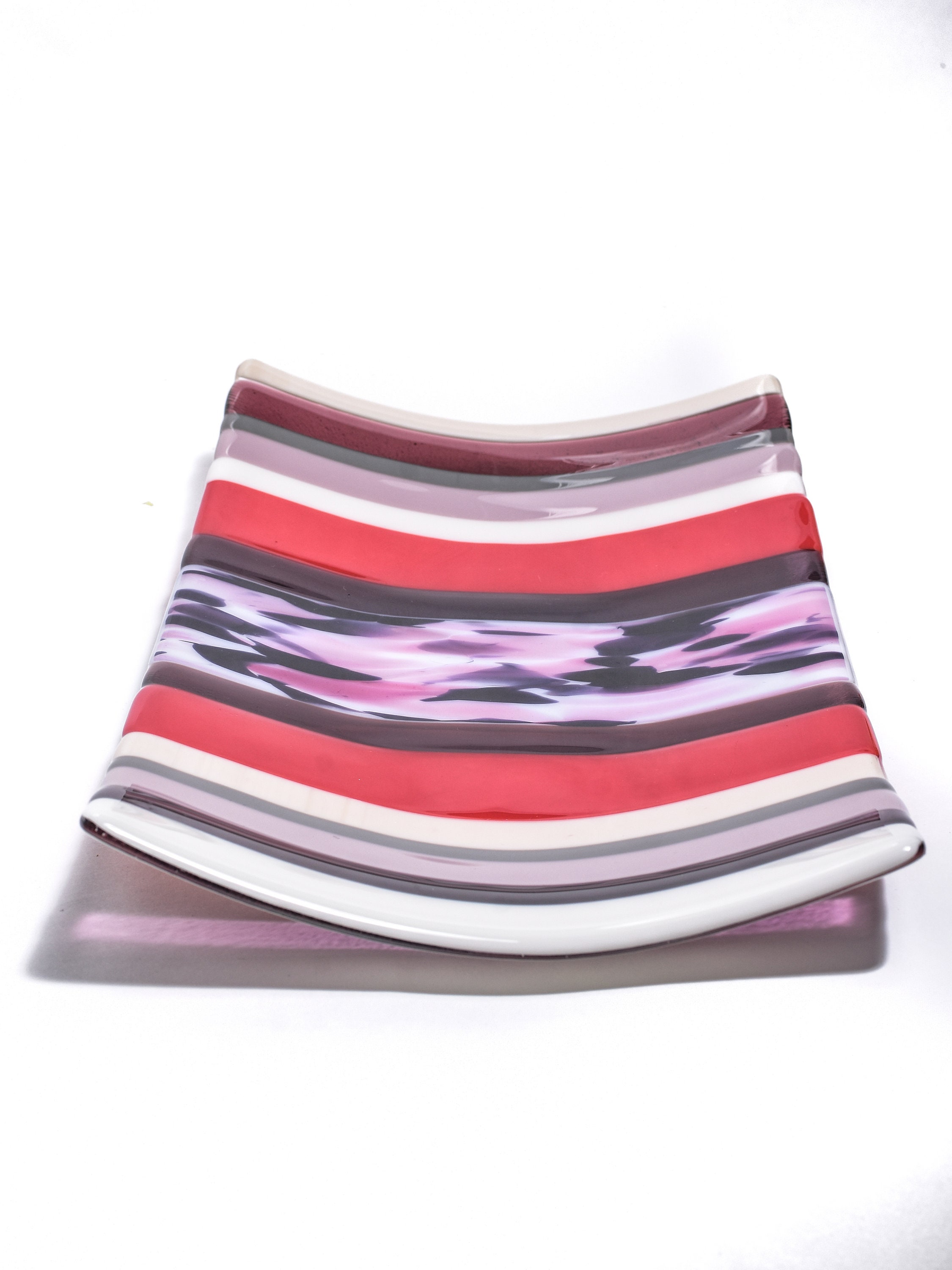 Fused Glass Platter, Tray Centerpiece, Unique Hostess Gift, Serving ...