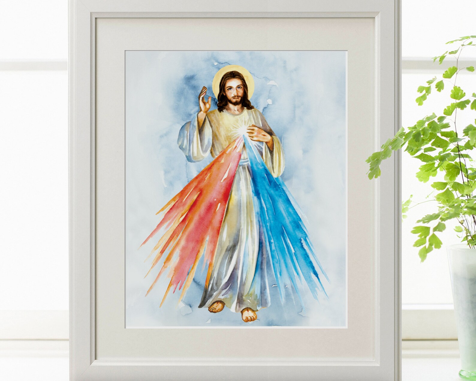 I Trust in You Divine Mercy Painting, Hand Painted Religious Art ...