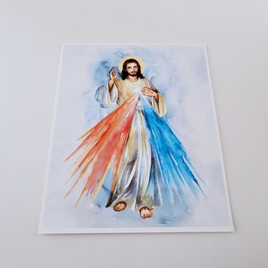 Christ the Divine Mercy, Watercolor Catholic Art, Jesus Christ Painting ...