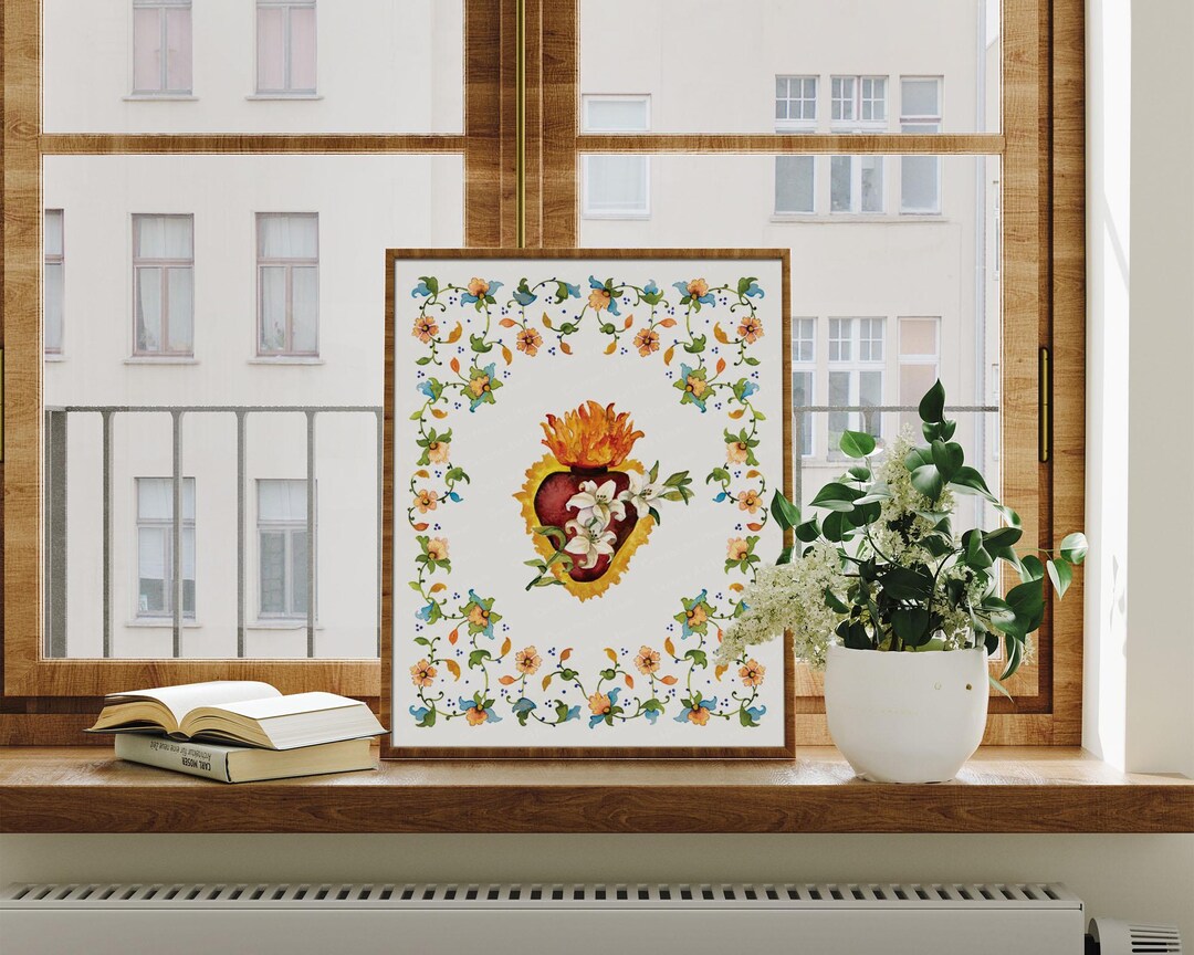 Most Chaste Heart of Saint Joseph Print, Catholic Devotional Art ...