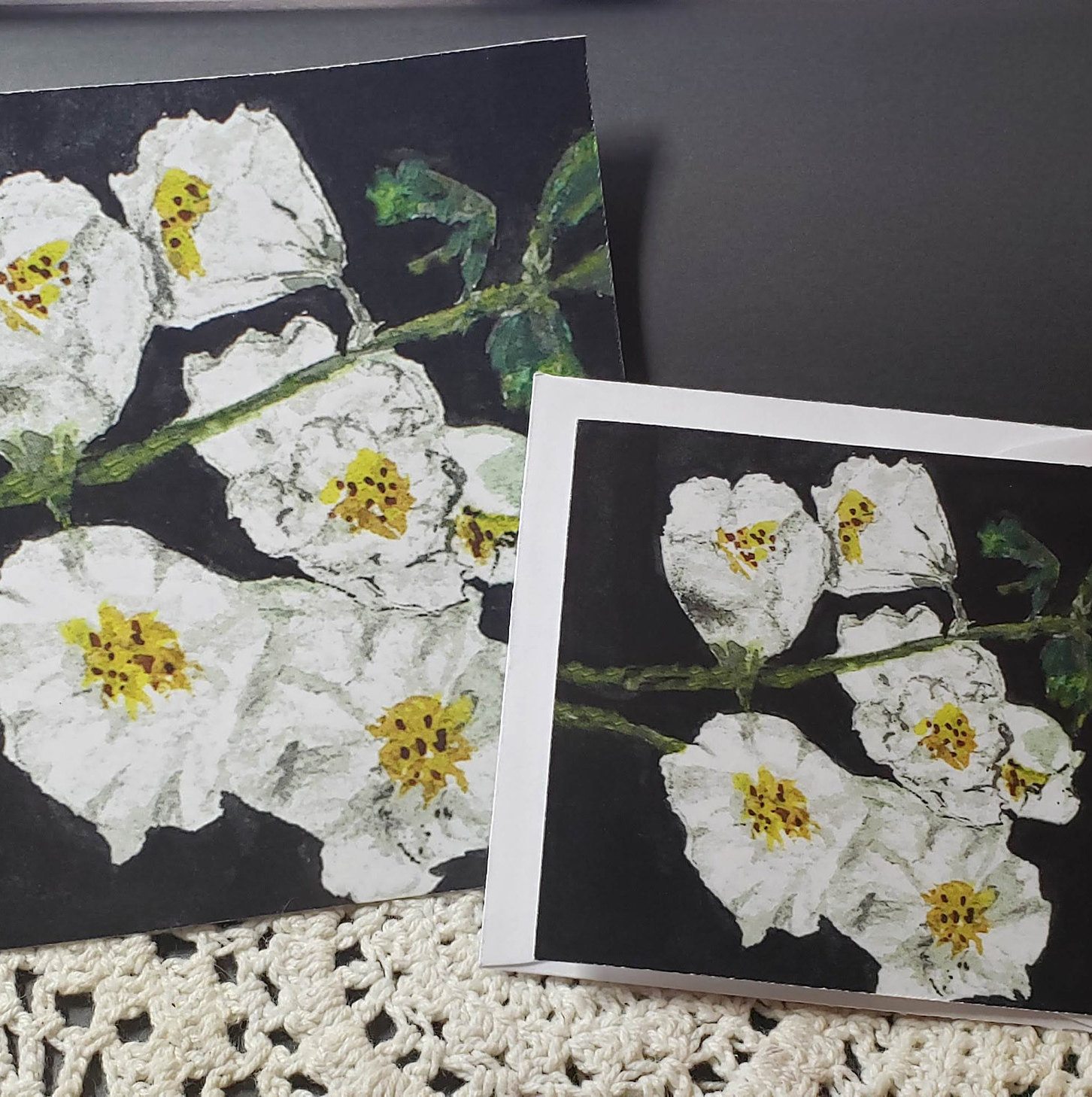 Beautiful, Original Art 3” Square Gift Cards From Joni Silva's White ...