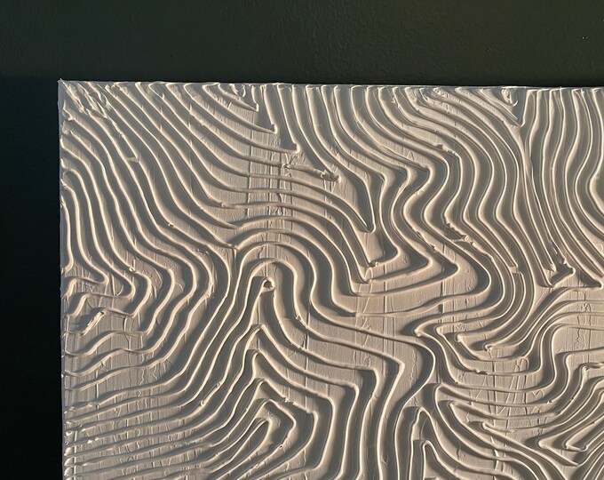 Organic White Line Texture Painting Wall Art Texture Wall - Etsy