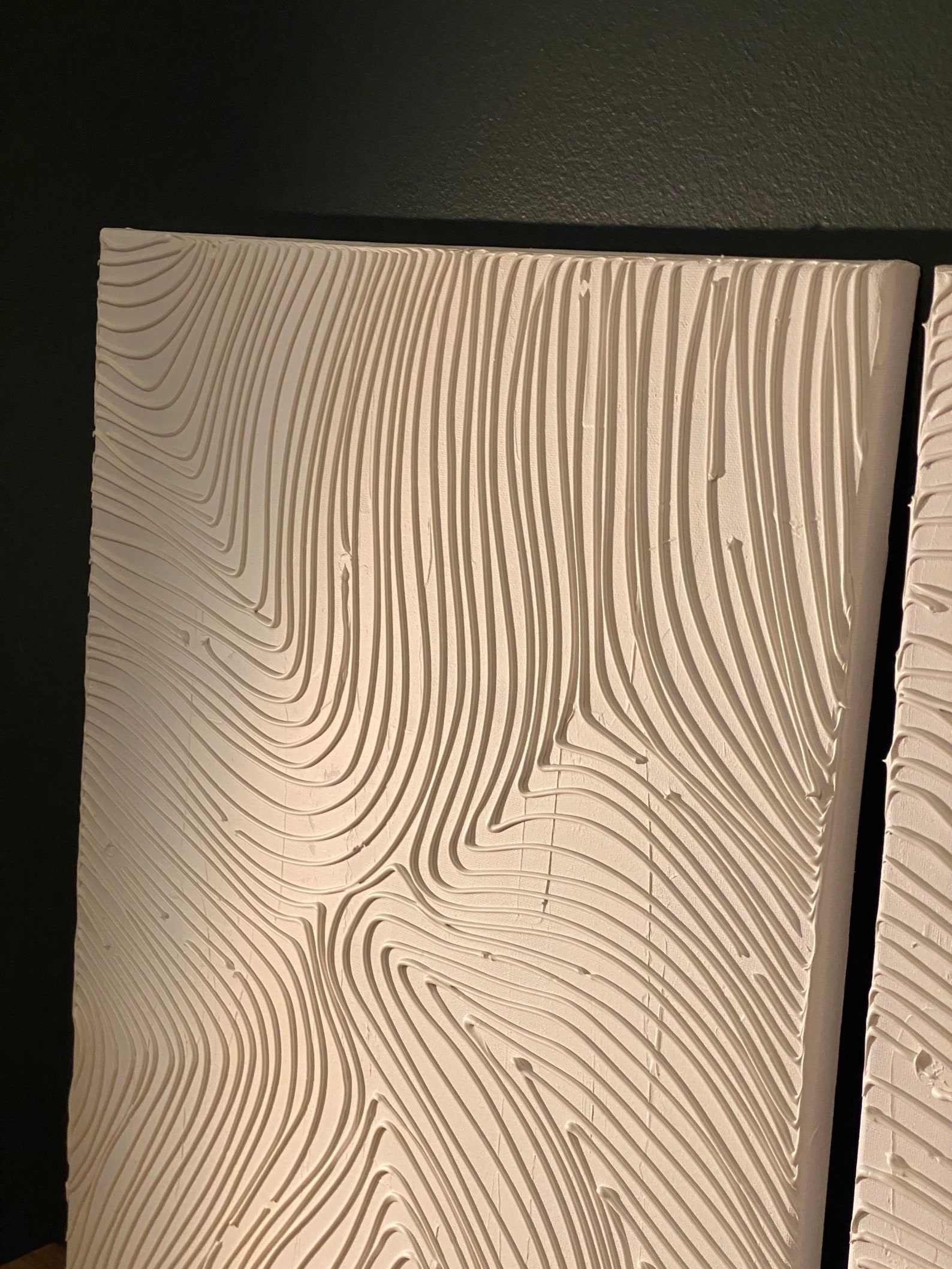 Organic White Line Texture Painting Wall Art Texture Wall - Etsy