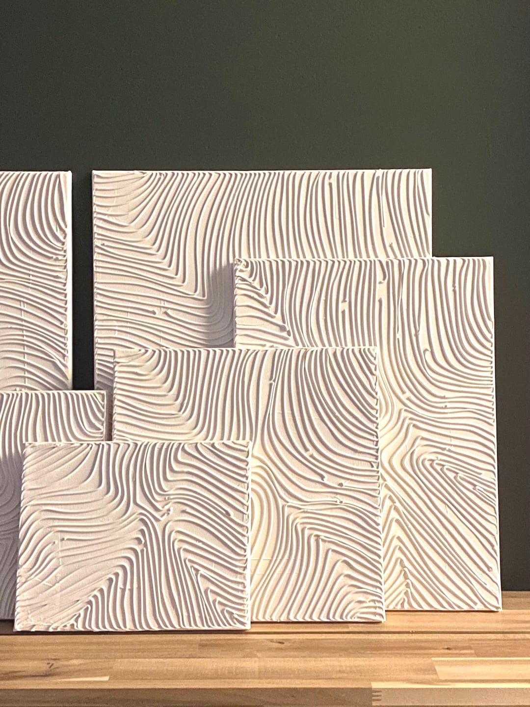 Organic Line Texture Painting on Canvas – Minimalist Textured Wall Art ...