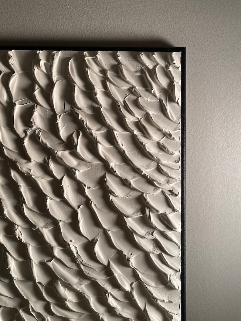 Waves White Texture Painting | "whitecaps" | Wall Art | Texture Wall ...
