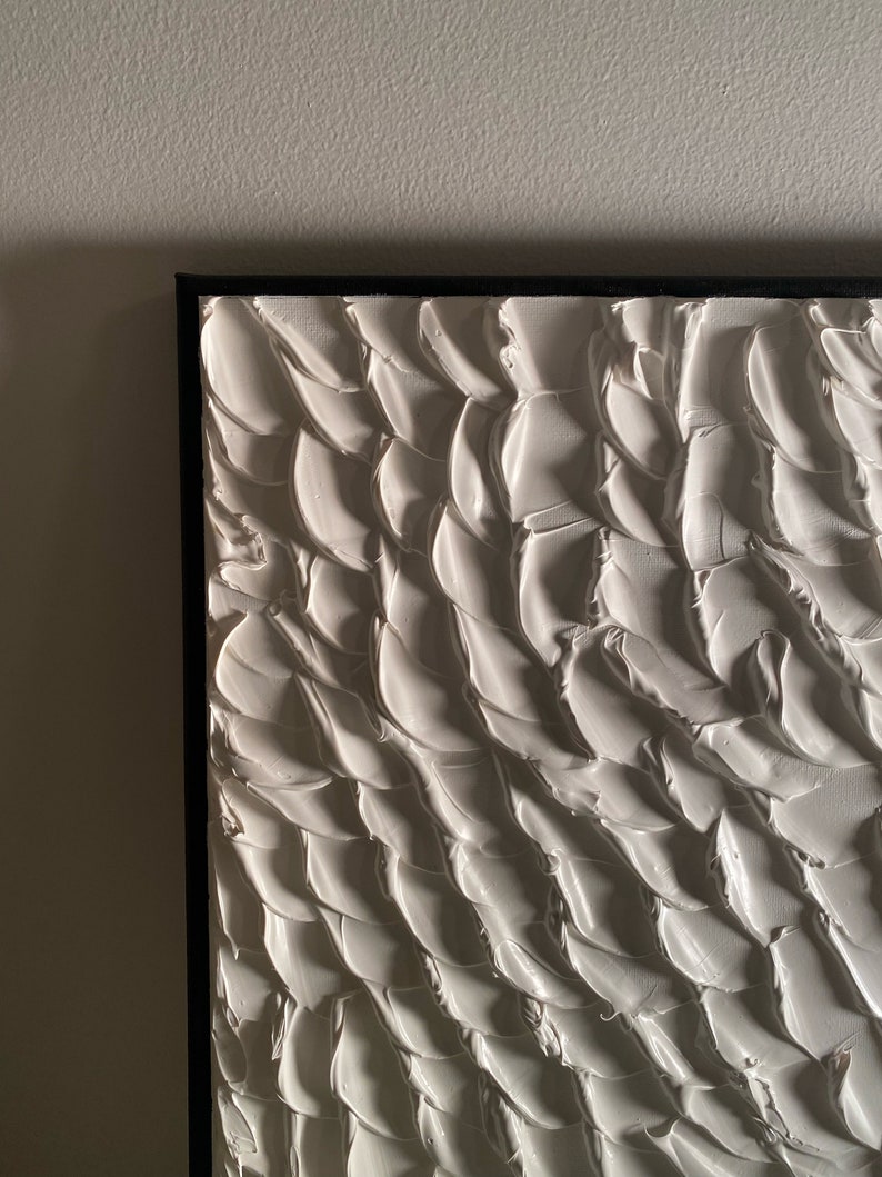 Waves White Texture Painting | "whitecaps" | Wall Art | Texture Wall ...