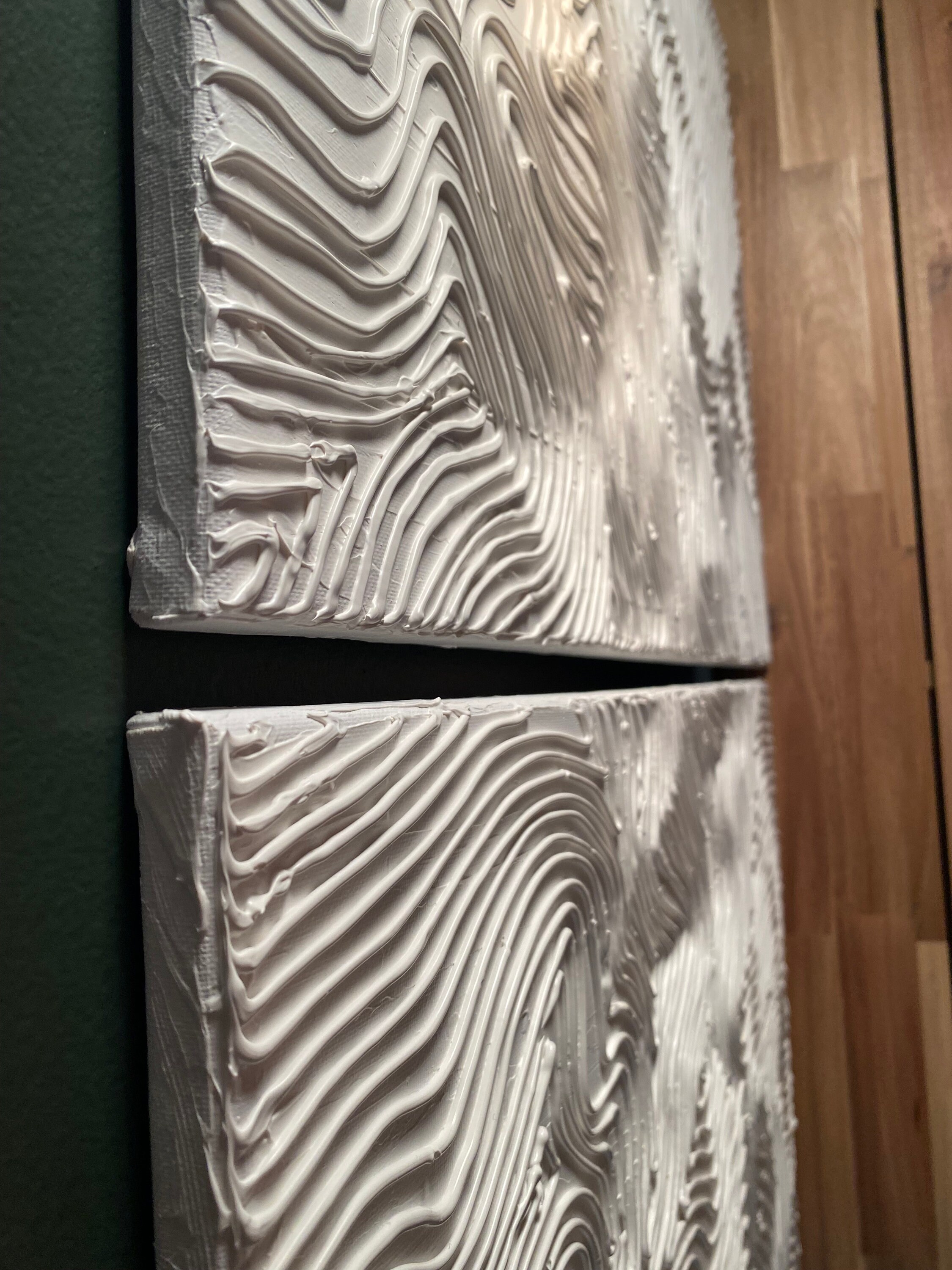 Organic White Line Texture Painting Wall Art Texture Wall - Etsy