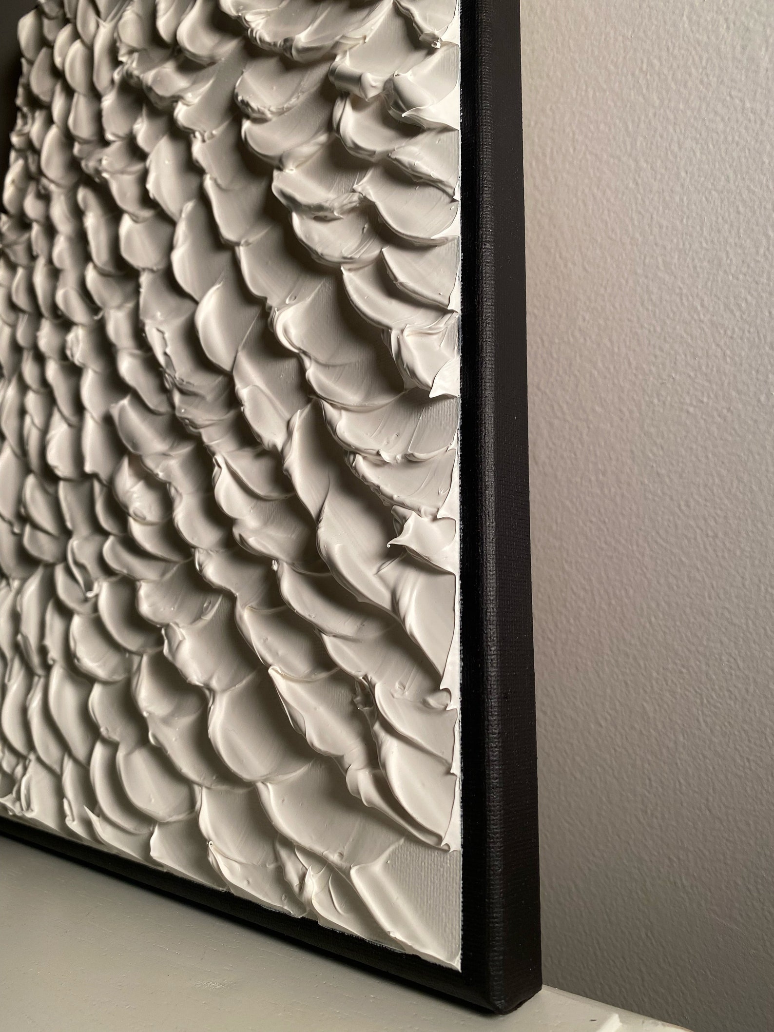 Waves White Texture Painting | "whitecaps" | Wall Art | Texture Wall ...