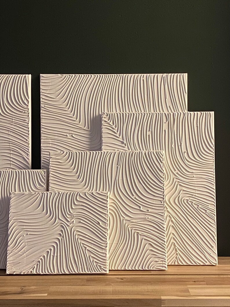 Organic White Line Texture Painting Wall Art Texture Wall - Etsy